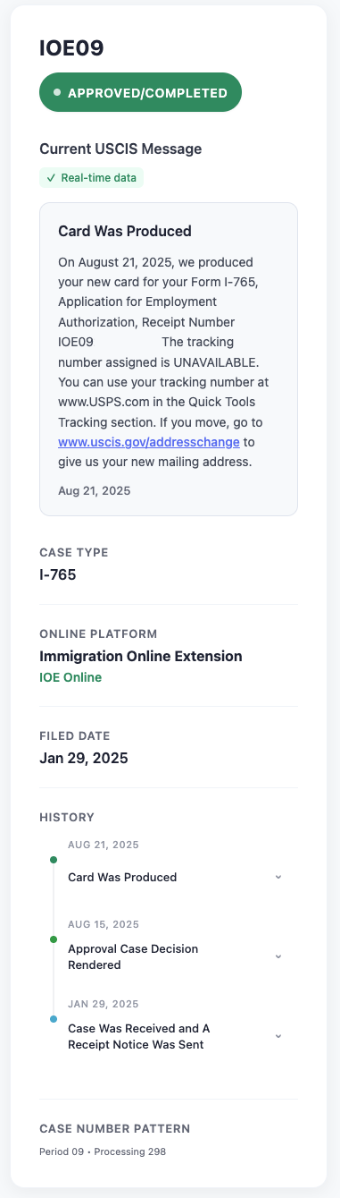 Free USCIS Case Tracker & Status Checker | MyCasesHub - Better than ...